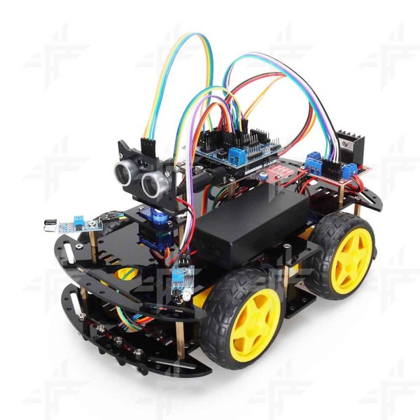 4WD Obstacle Avoiding Using Ultrasonic and IR Sensor Smart Robot Car ...
